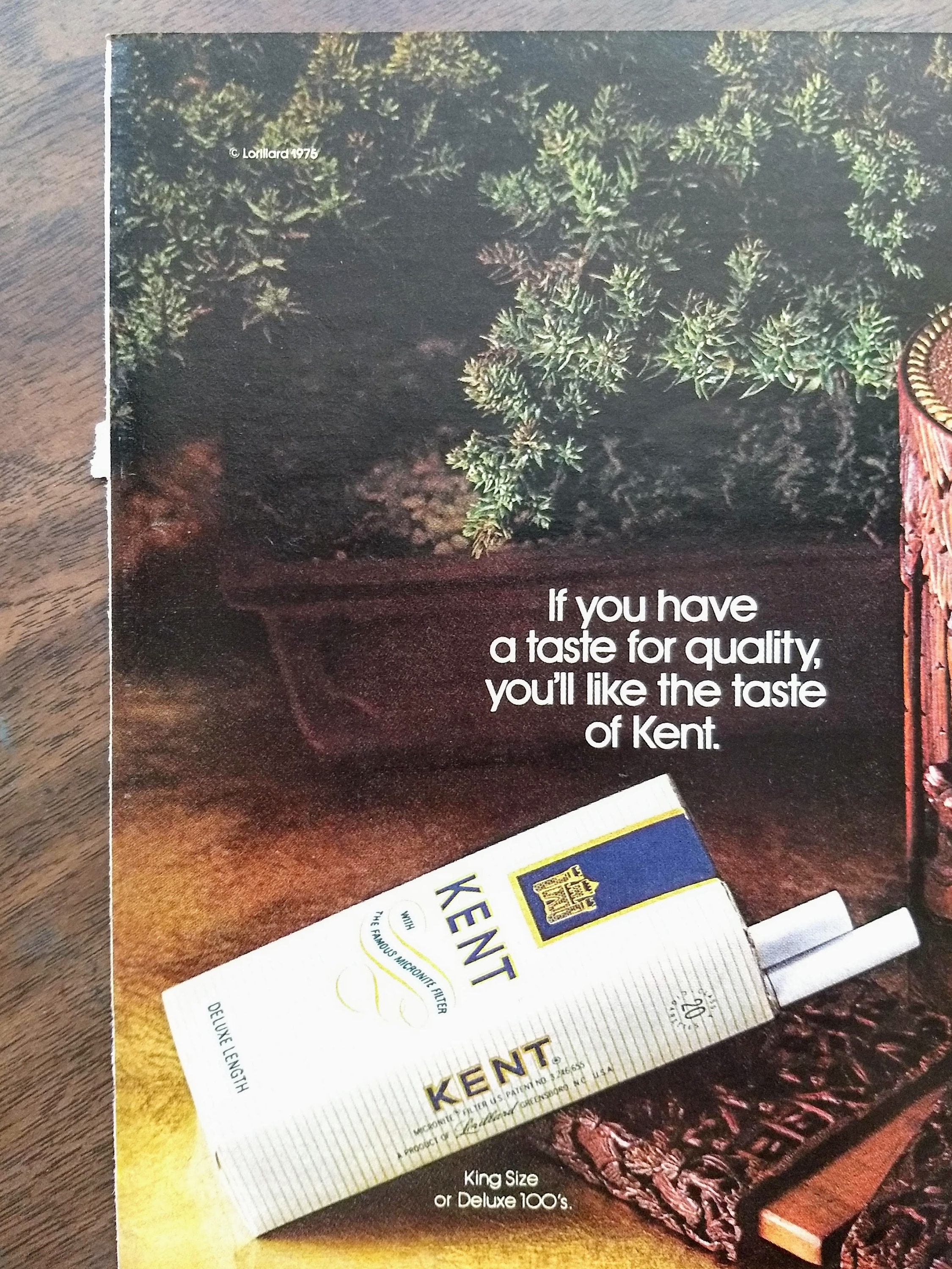 1970s Kent Cigarettes Original Magazine Advertisement - Etsy