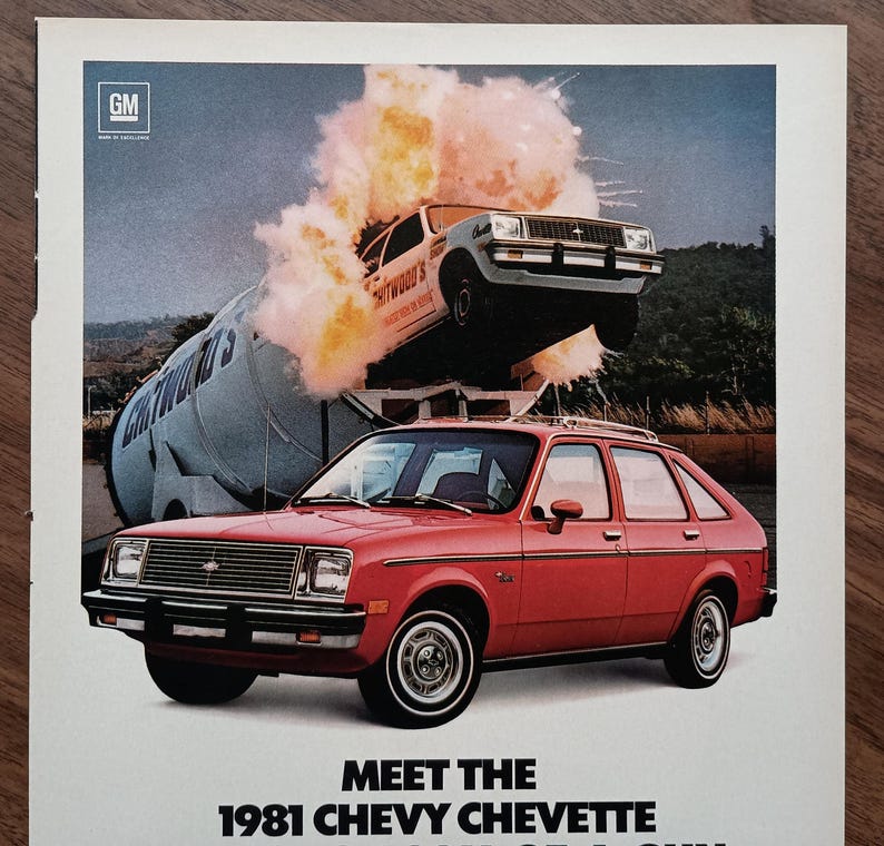 1980s Chevy Chevette Original Magazine Advertisement - Etsy