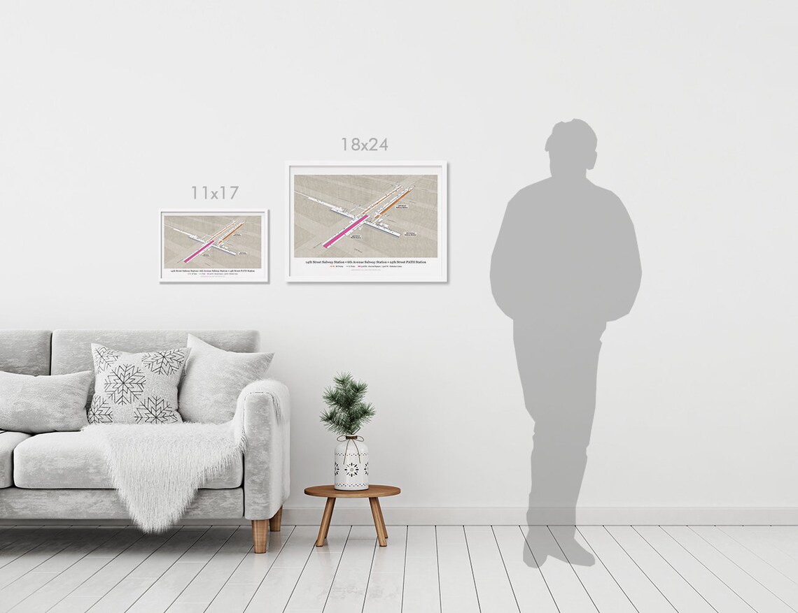 X-ray 14th Street PATH Train + 14th Street Subway Station Poster - Etsy