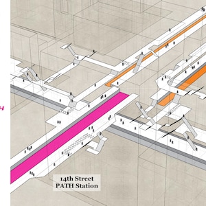 X-ray 14th Street PATH Train + 14th Street Subway Station Poster - Etsy