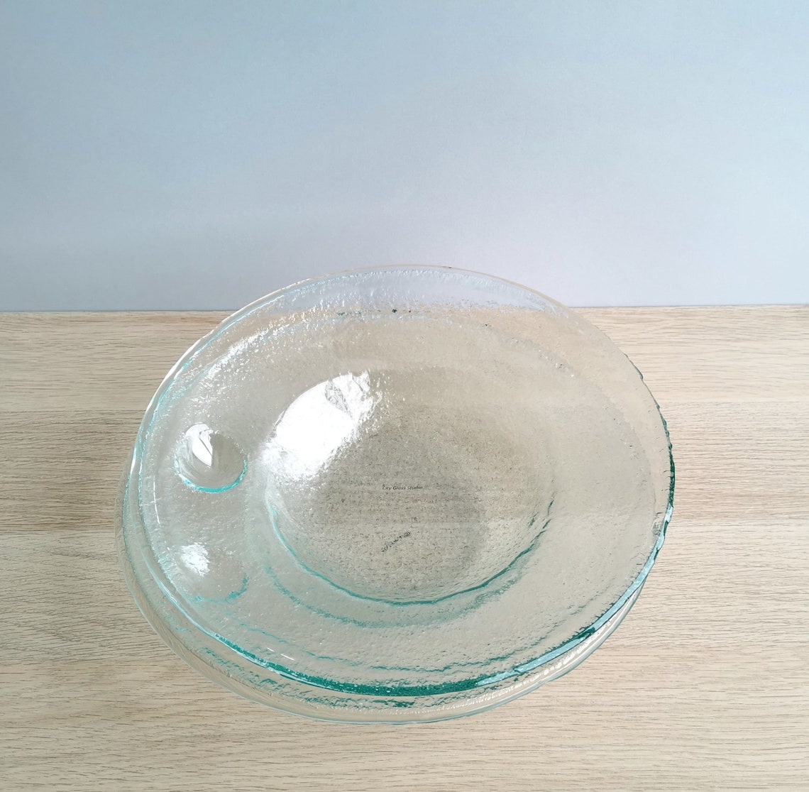 Set Of 2 Fused Glass Large Pasta Bowls Glass Pasta Bowls Etsy