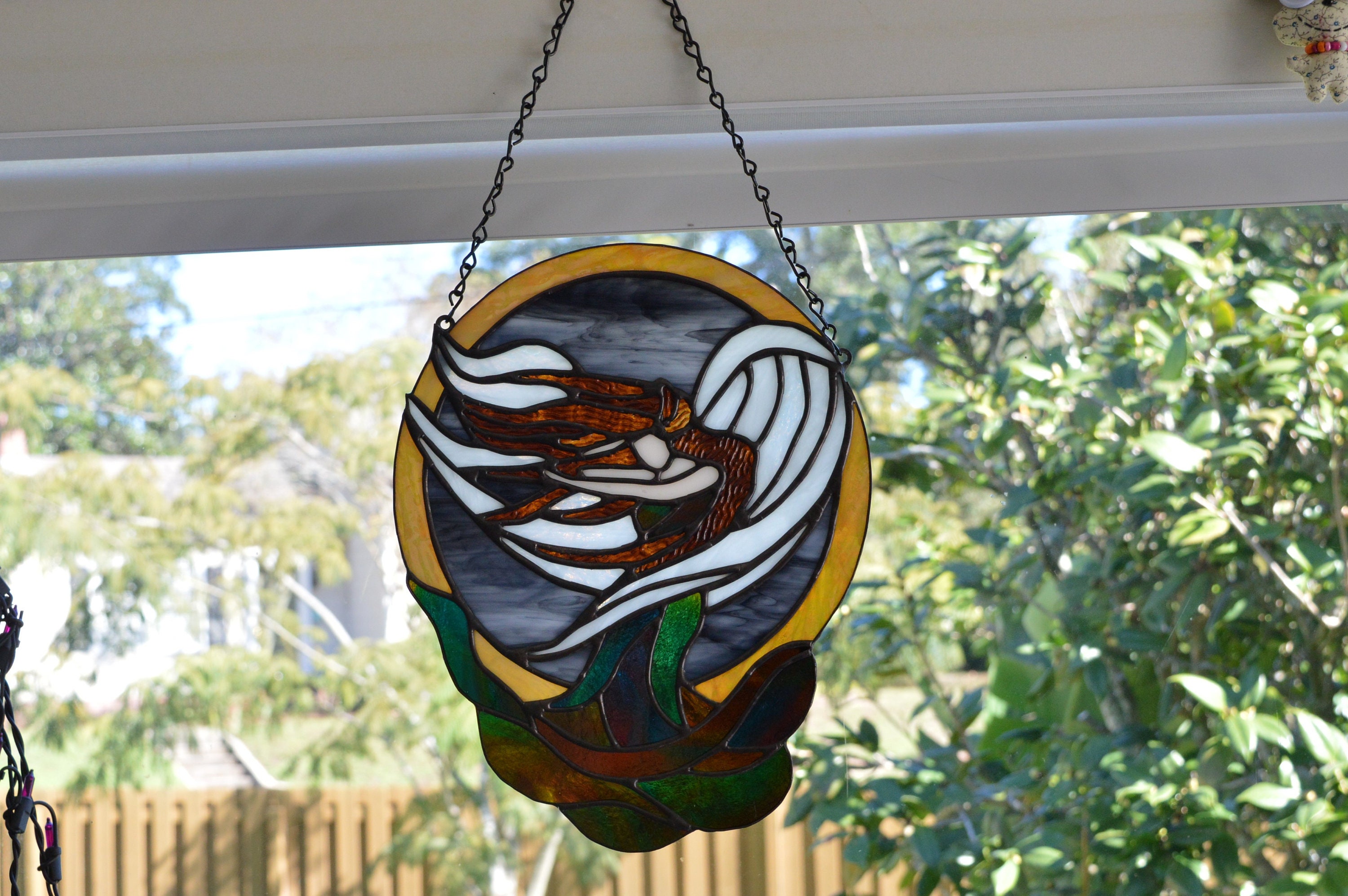 Angel of Wind Stained Glass Panel - Etsy