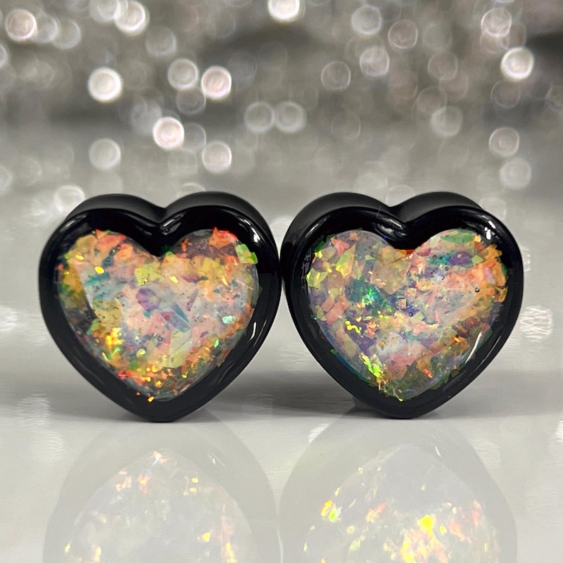 Heart Shaped Ear Tunnels - Etsy