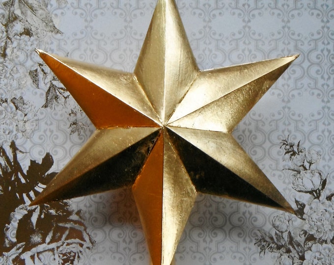 Designer Paper Star Tree Topper - in Gold Leaf - Etsy
