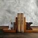 M K Bookends (re)designed With White and Navy Blue - Etsy