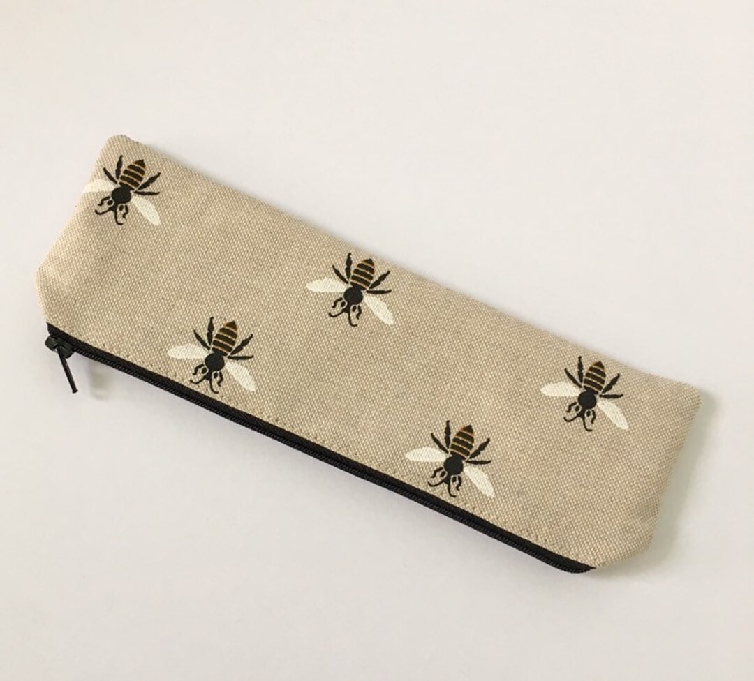 Bees Flat Zipper Pencil Flat Pouch/pencil Case/make up Bag/cosmetic ...