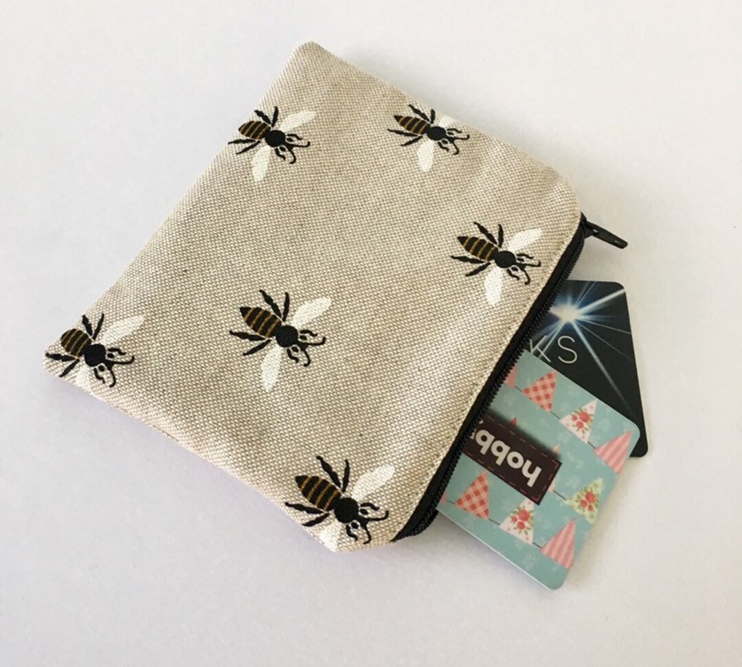 Standard Size Bee Coin Purse/zipper Pouch/coin Wallet Made - Etsy