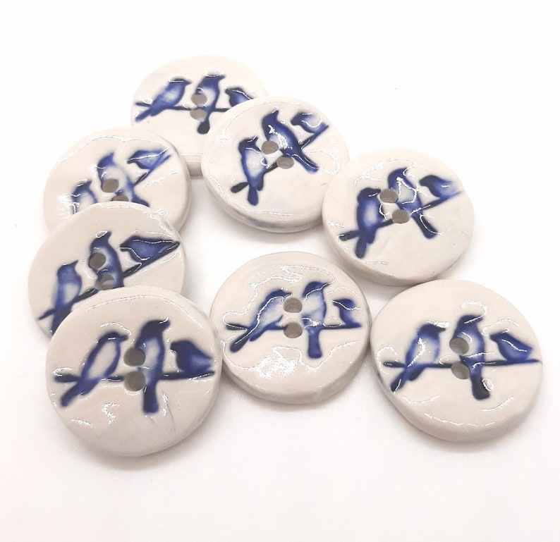 Buttons: Birds on Wire - Etsy