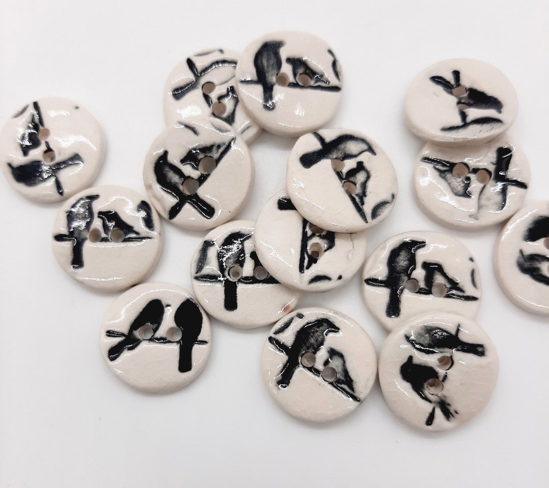 Buttons: Birds on a Wire - Etsy