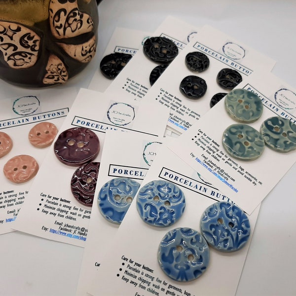 Porcelain Buttons - Etsy