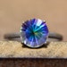 Quartz Ring in Silver, Magic Blue Solitaire Ring With Sterling Silver 4 ...