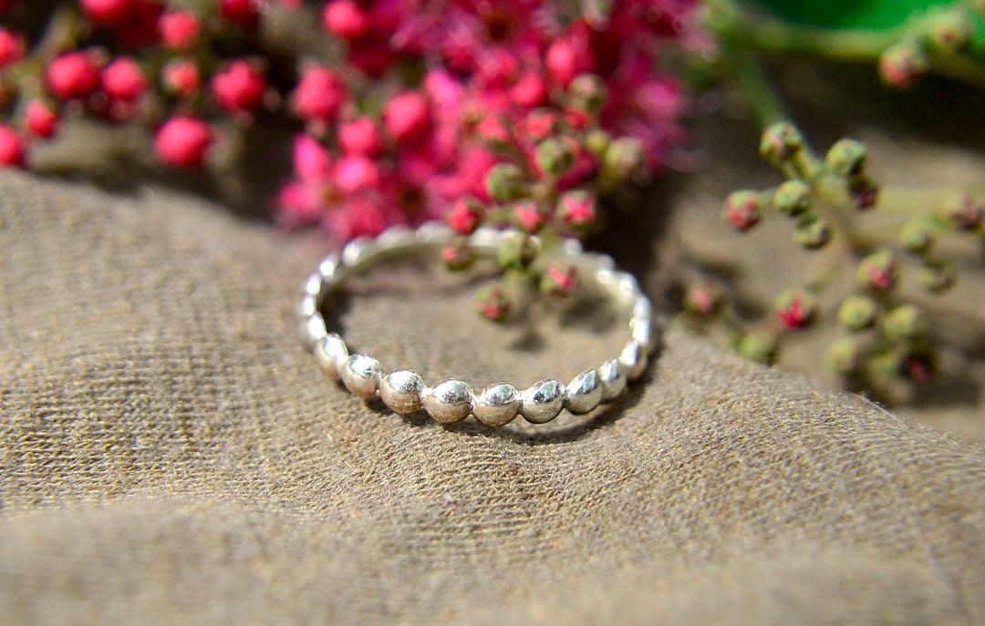 Pretty Bubble Stacking Ring Solid Sterling Silver - Etsy