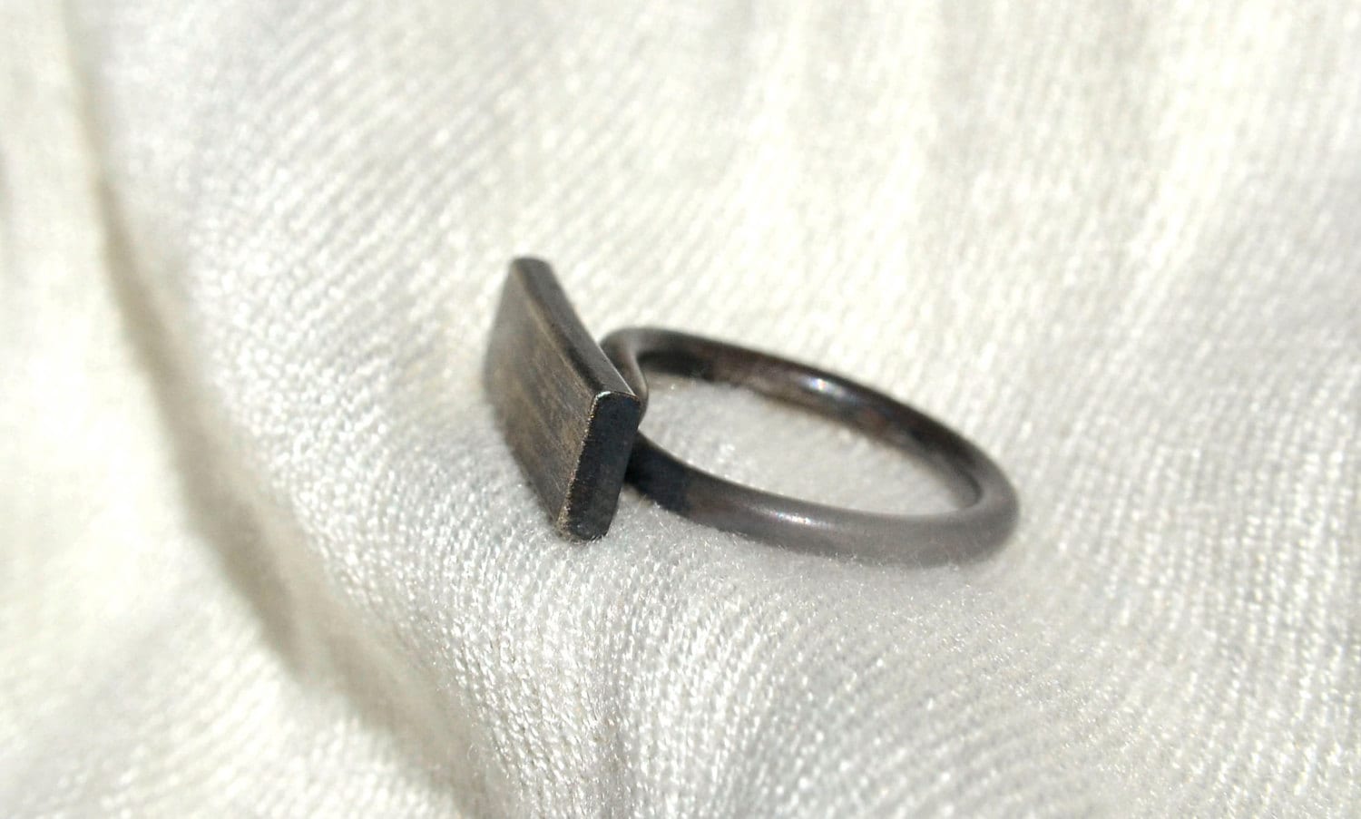 Sterling Silver Ring, Geometric Plank Ring With Crossed Band, One-of-a ...