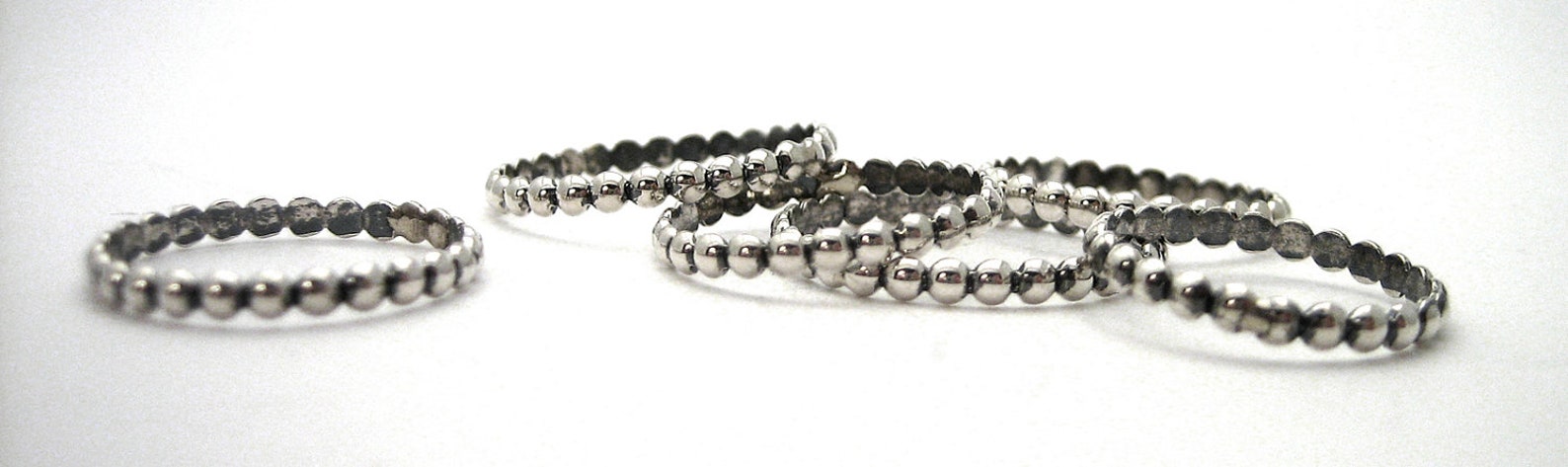 Pretty Bubble Stacking Ring Solid Sterling Silver | Etsy