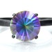 Quartz Ring in Silver, Magic Blue Solitaire Ring With Sterling Silver 4 ...
