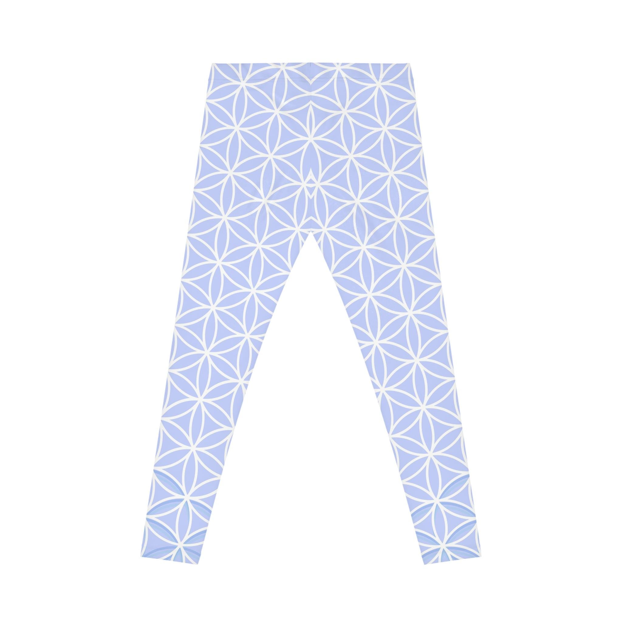 Geometric Flower of Life Pattern Leggings | Lavender Lilac Flower of ...