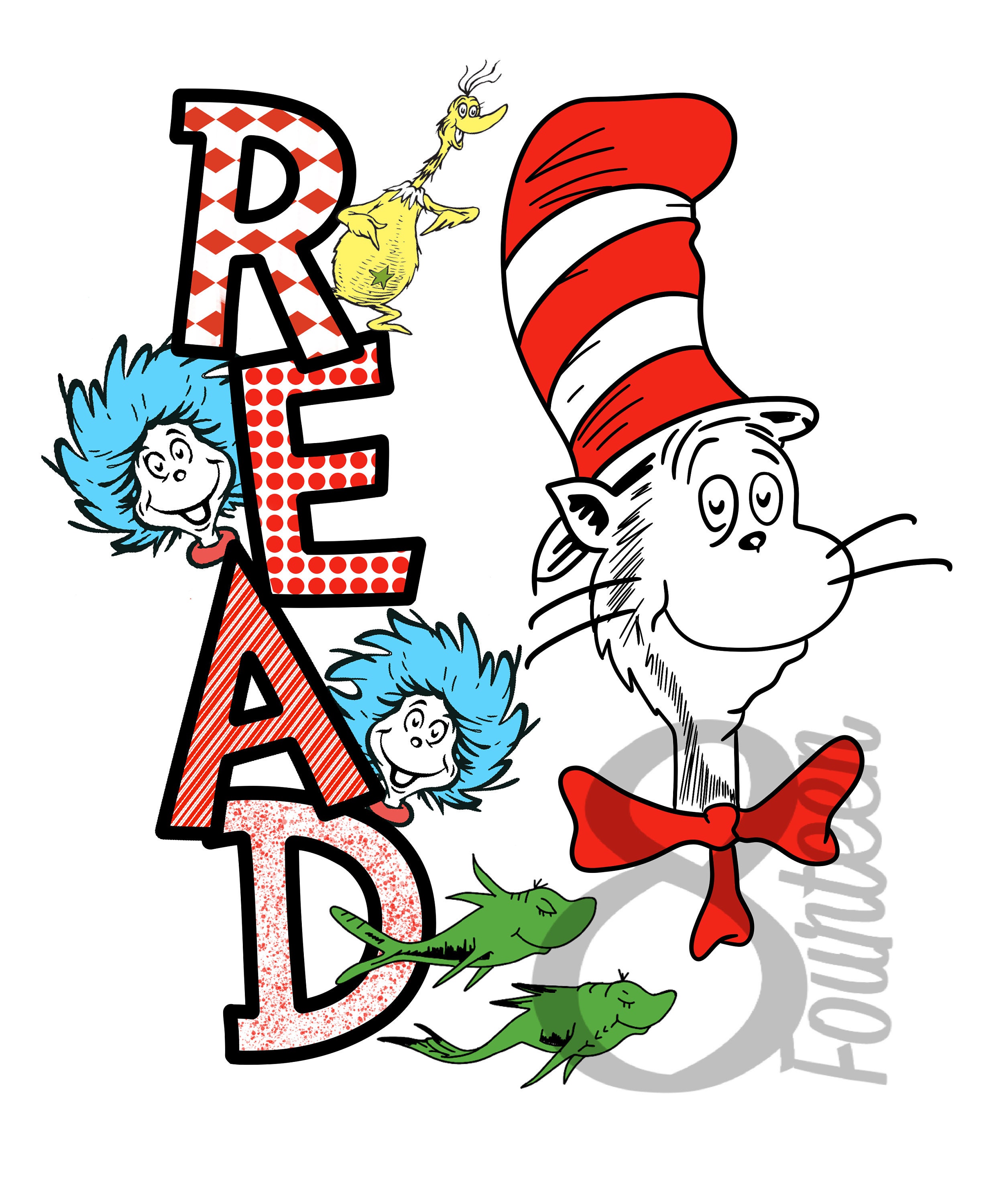 Dr Seuss. PNG Bundle 14 Images Inclusion, Autism, Cat in the Hat ...