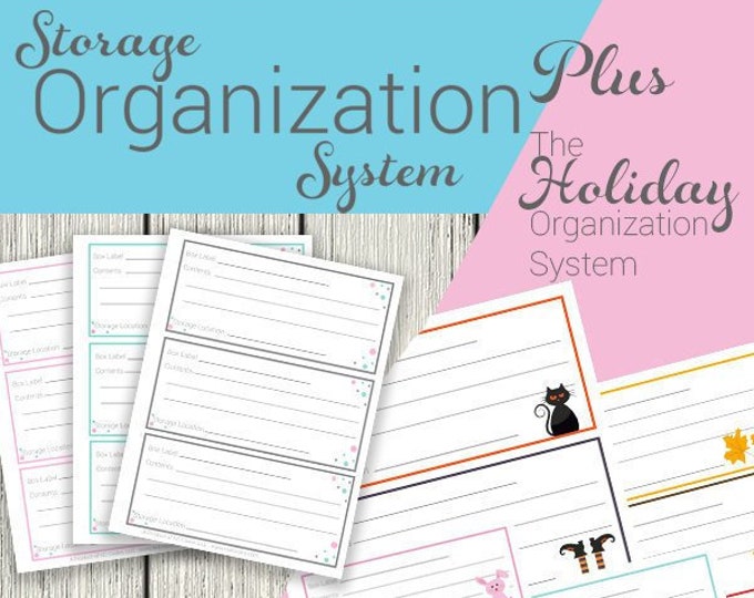 Printable Storage Organization System and Holiday Storage - Etsy