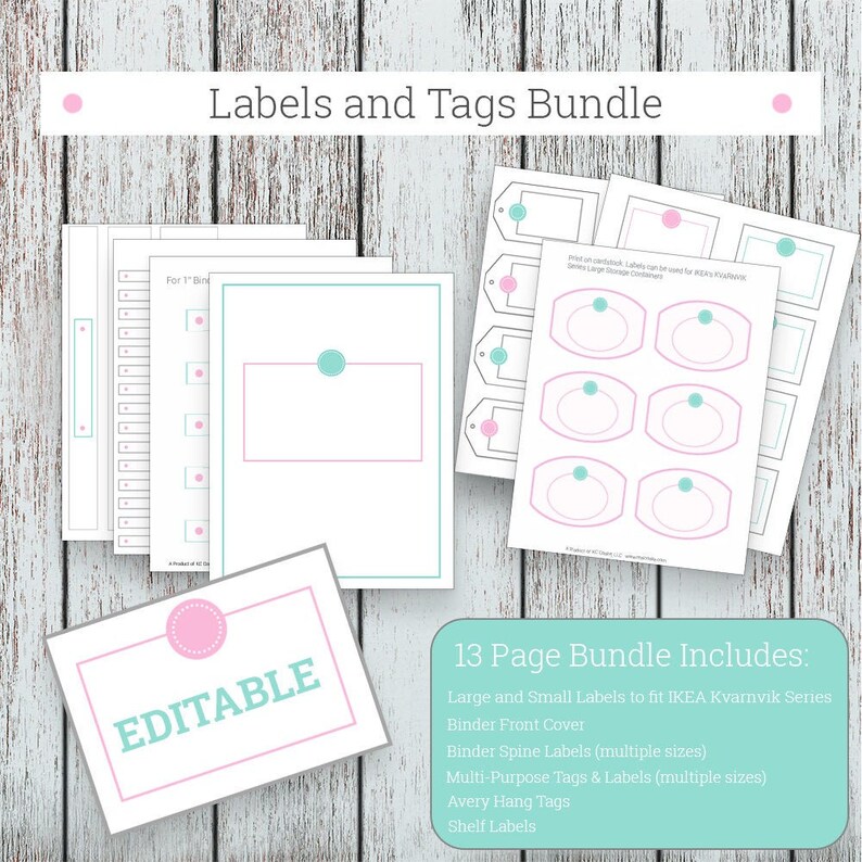 Jumbo Printable Labels and Tags Bundle for Organizing - Great for ...