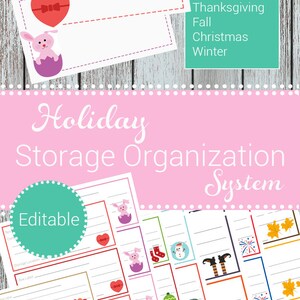 Printable Storage Organization System and Holiday Storage Solutions ...