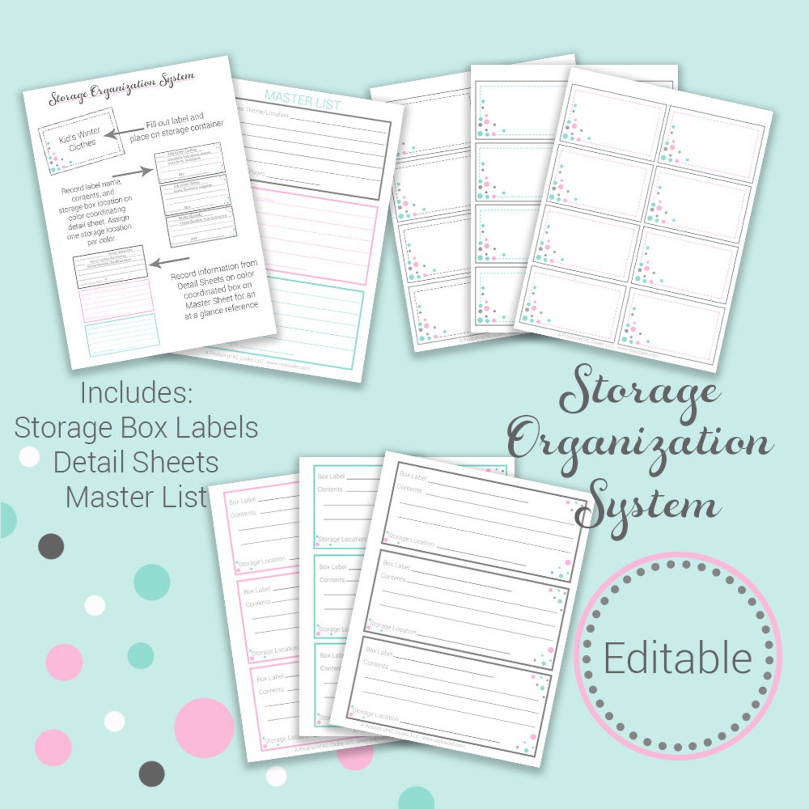 Printable Storage Organization System, Storage Solutions, Garage ...