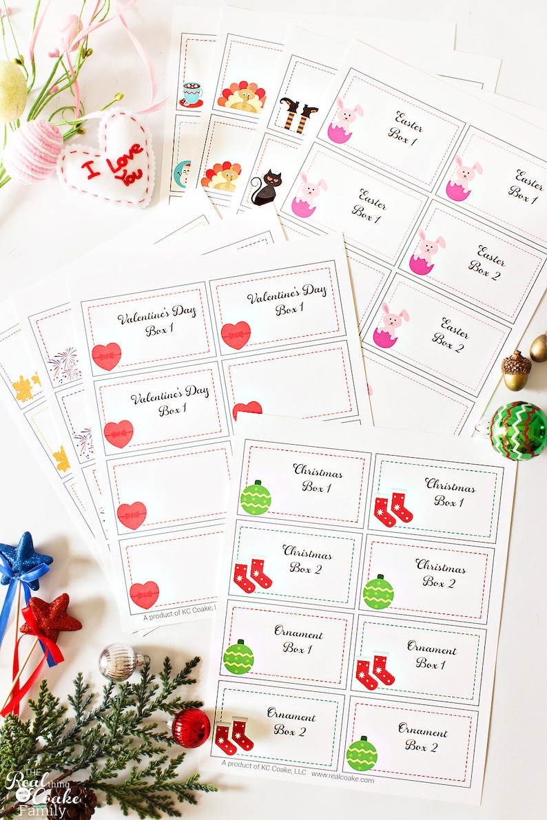 Printable Holiday Storage Organization System, Holiday Storage ...