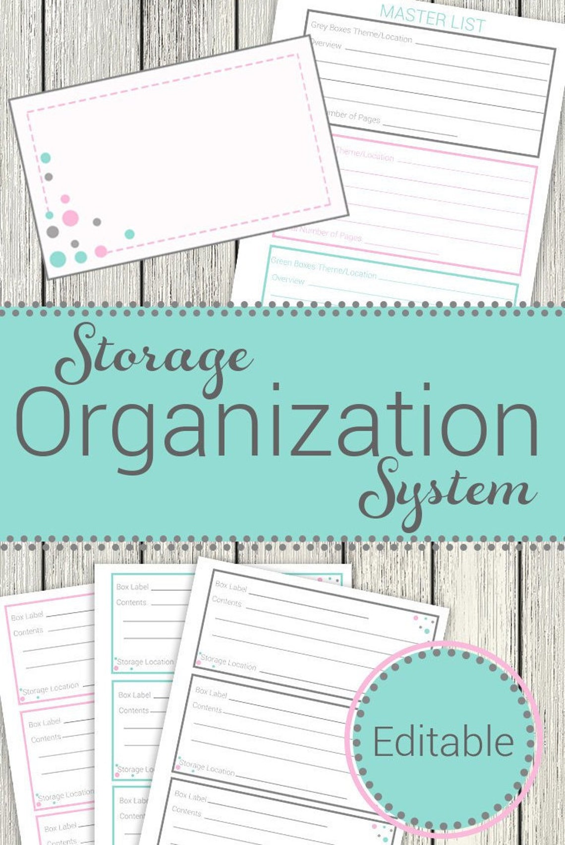 Printable Storage Organization System and Holiday Storage Solutions ...