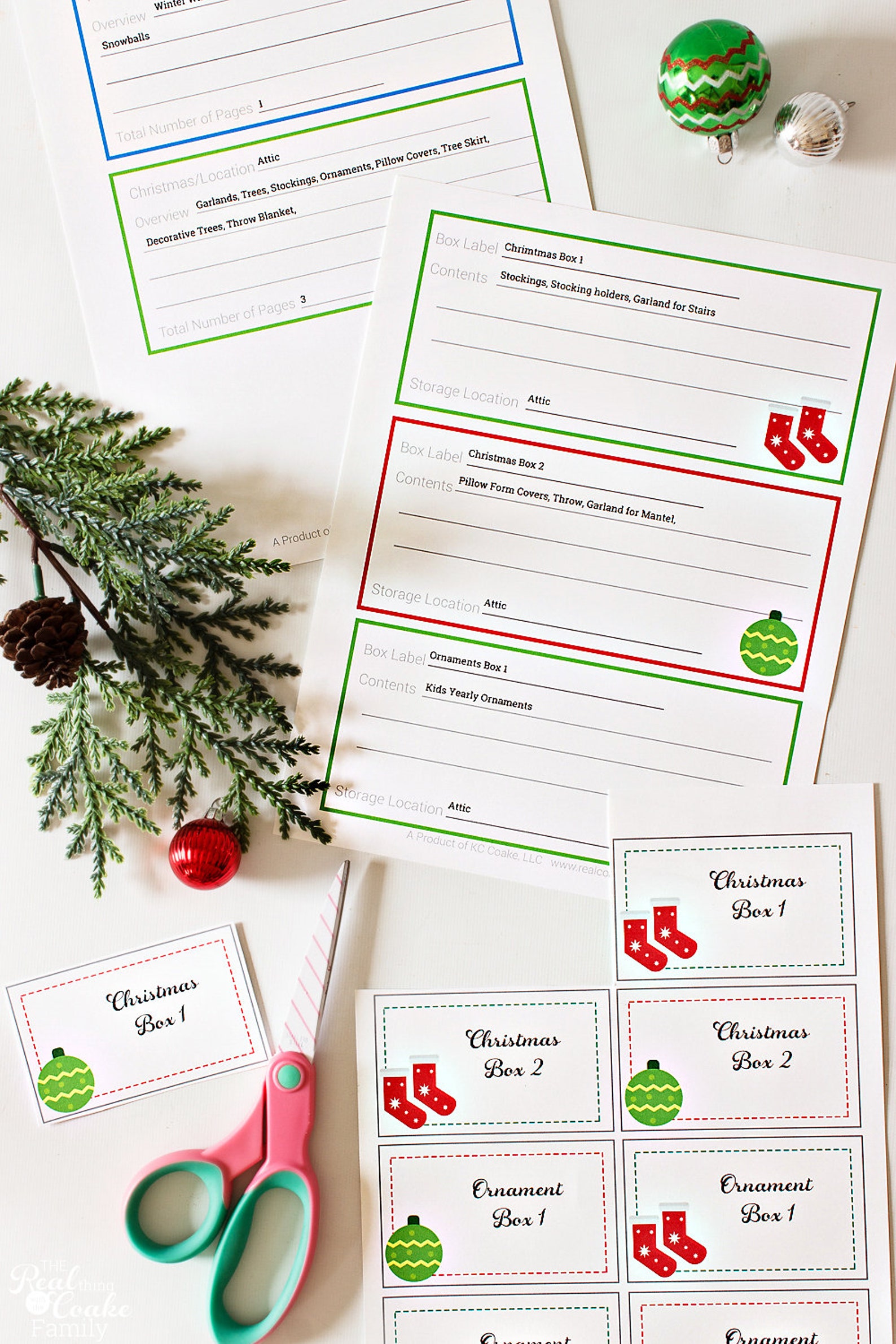 Printable Storage Organization System and Holiday Storage Solutions ...