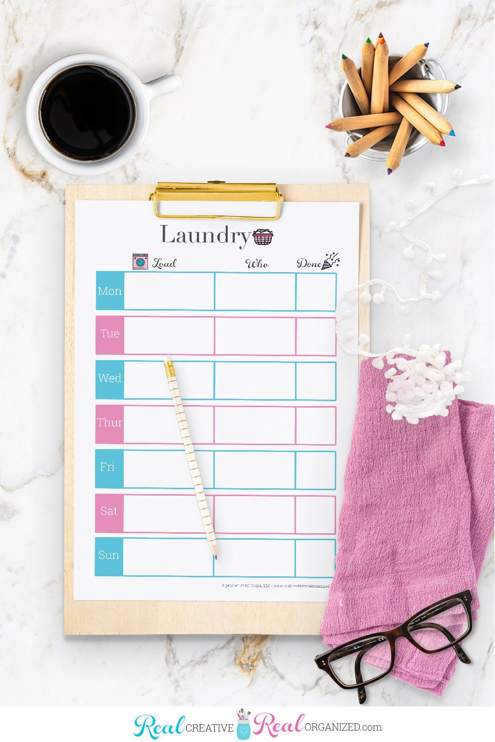 Editable Laundry Schedule and Customizable Weekly Laundry Schedule - Etsy