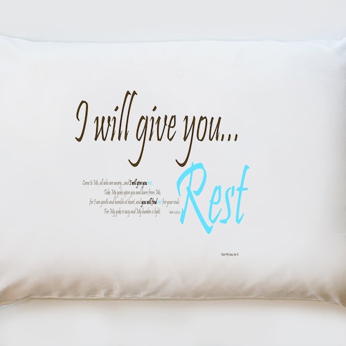 I Will Give You Rest Pillowcase - Etsy