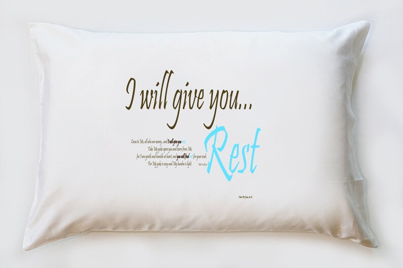 I Will Give You Rest Pillowcase - Etsy