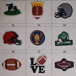 Croc Charms. Football, Goal, Player, Field Goal, Pass, Jersey, Helmet ...