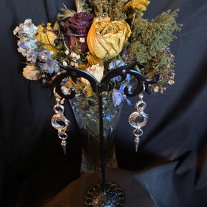 Stainless Steel Rings of Flower With Spike Chainmaille Earrings, Unique, Medieval, Gothic ...