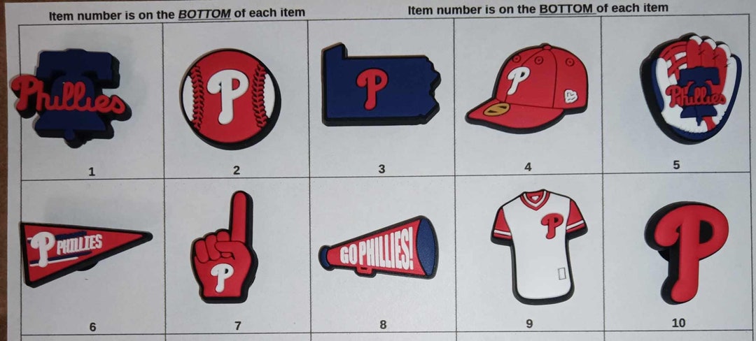 Croc Charms, Phillies, Baseball, Bat, Ball, Glove, Mit, Base, Umpire ...