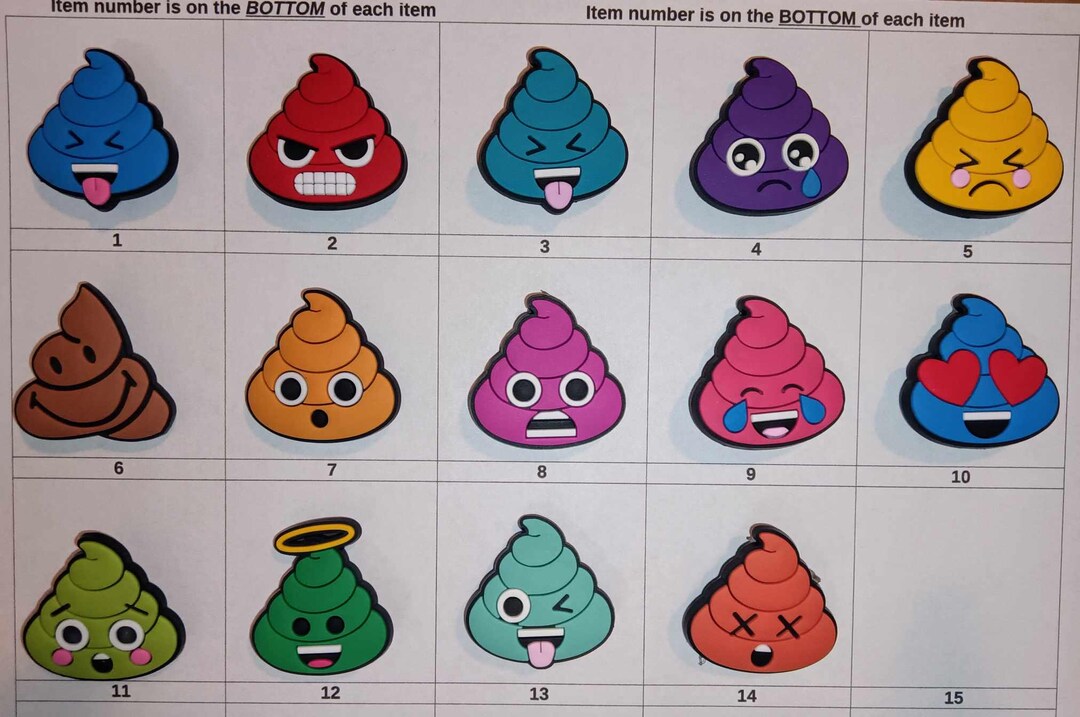 Croc Charms. Poop Emoji, Poo, Pooh, Funny, Joke, Jibbitz, Shoe Charm ...
