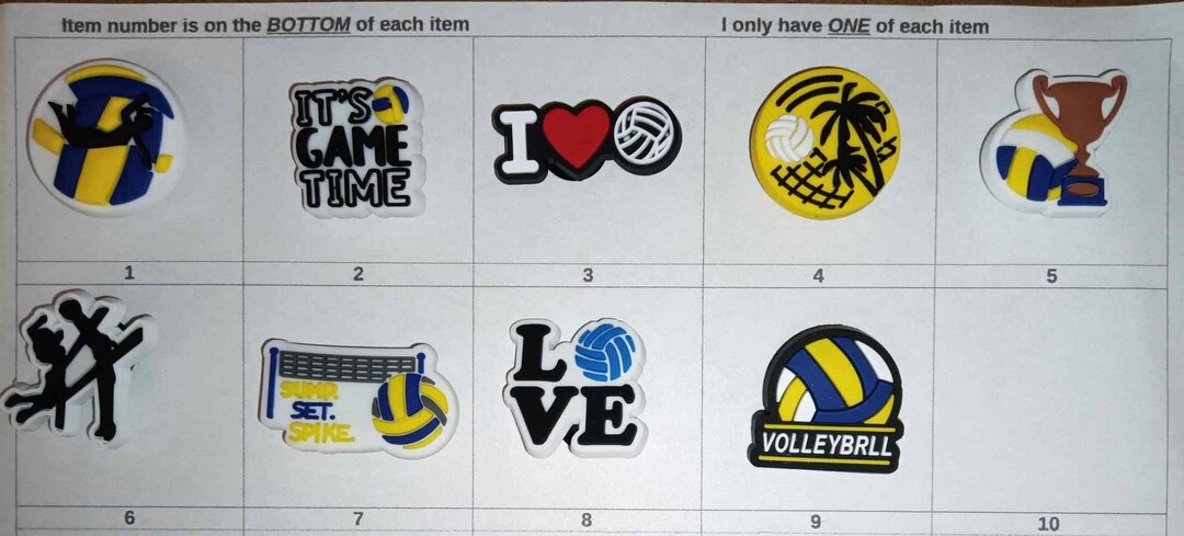 Croc Charms. Volleyball, Sports, Ball, Net, Score, Jibbit, Shoe Charm ...