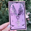 EYES Pastel Goth Halloween Necklace With Bat Wings Cross O-ring ...