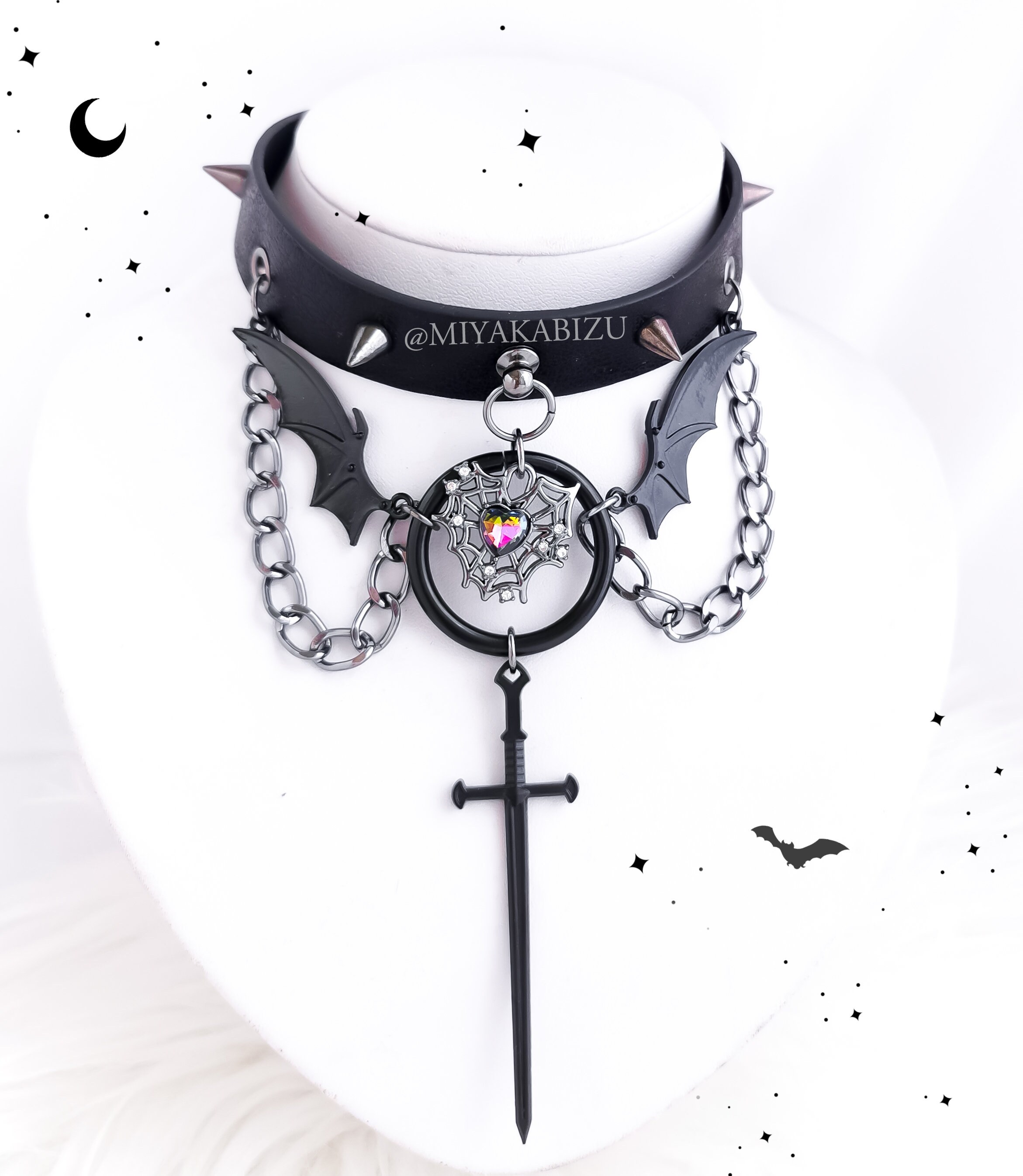 Pastel Goth Choker Halsband mit Herz Oring suBes Gothic Zubehor rosa schwarzes Dual kawaii Halskette Menhera visuell kei harajuku Mode Etsy