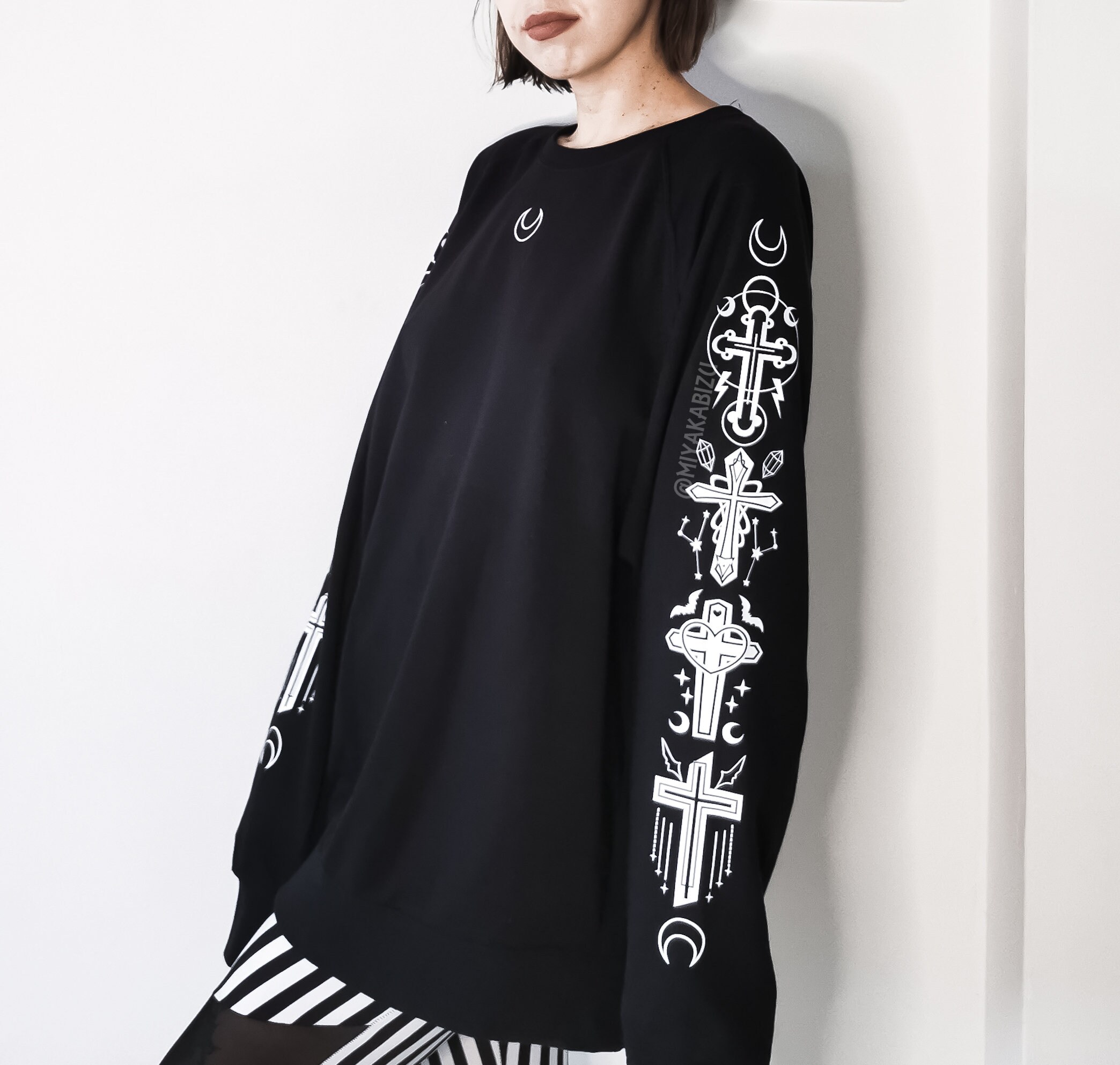 GOTHIC CROSSES Oversize Unisex Hoodie With High Qualty Print - Etsy