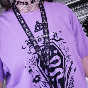 Pastel Goth KEY LANYARD, Gothic KEYCHAIN, Emo Punk Rock Id Holder ...