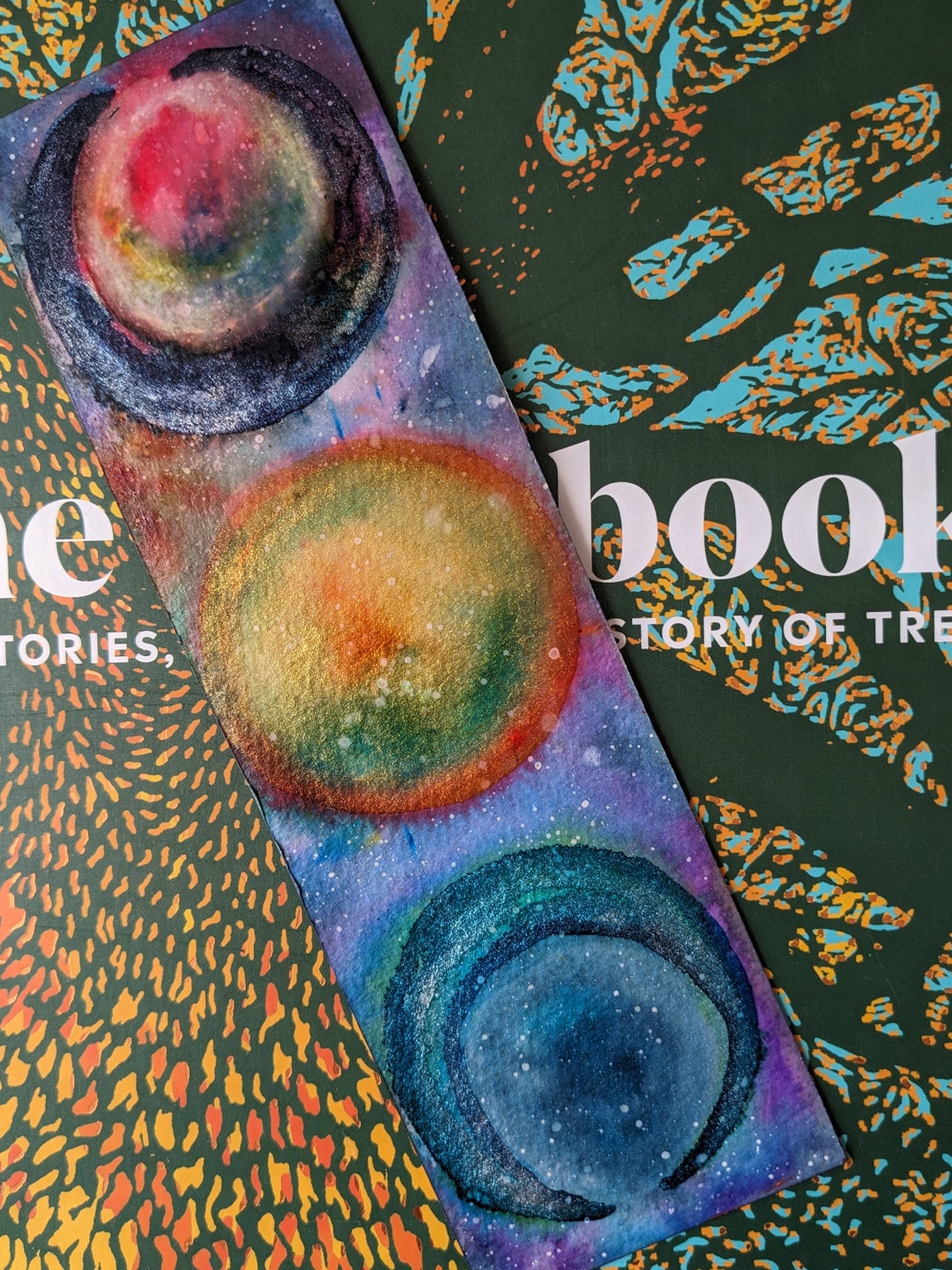 Triple Moon Bookmark Phases of the Moon Original Watercolour Painting ...