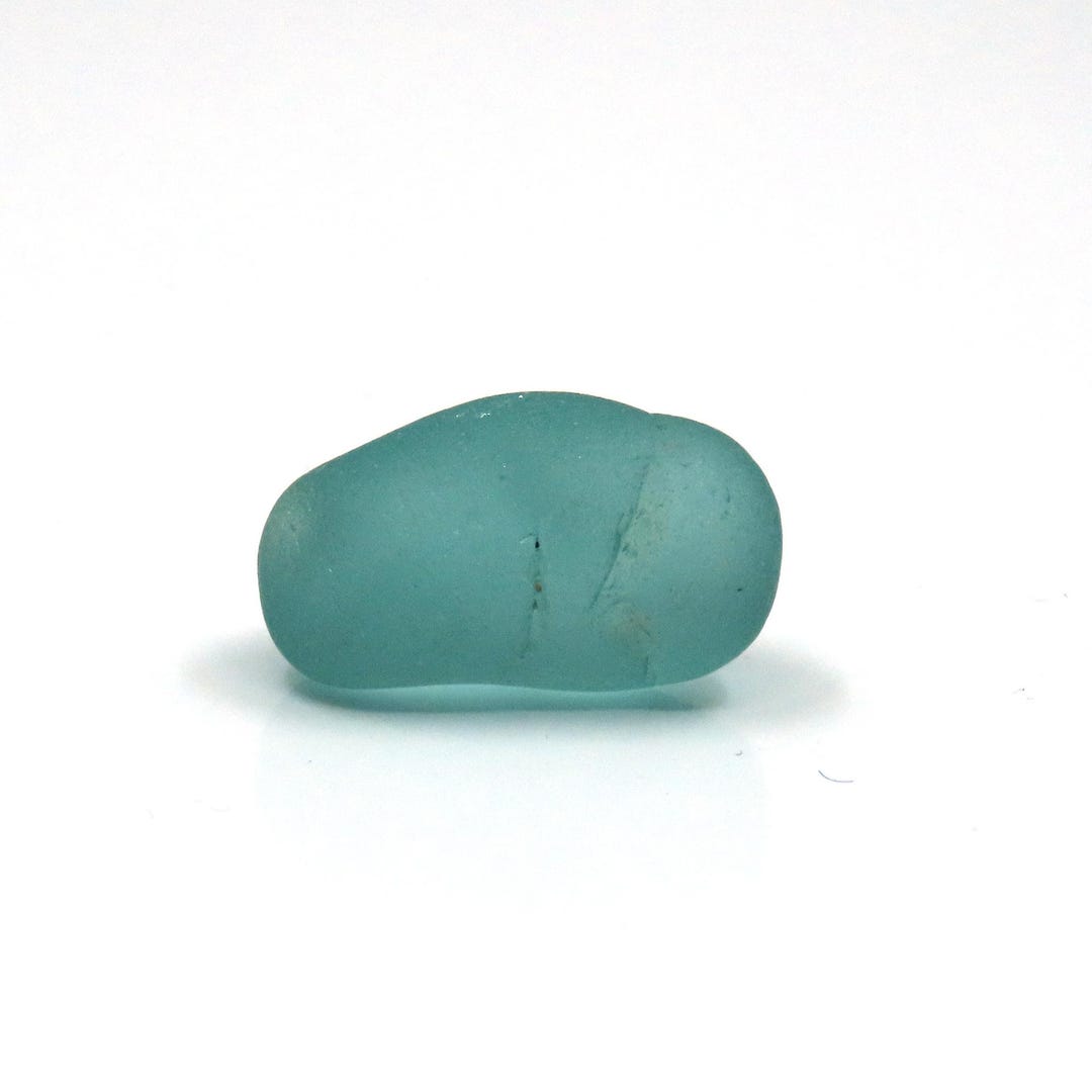 Light Teal Blue Sea Glass Pebble, Sea Glass Pebble, Blue Sea Glass ...