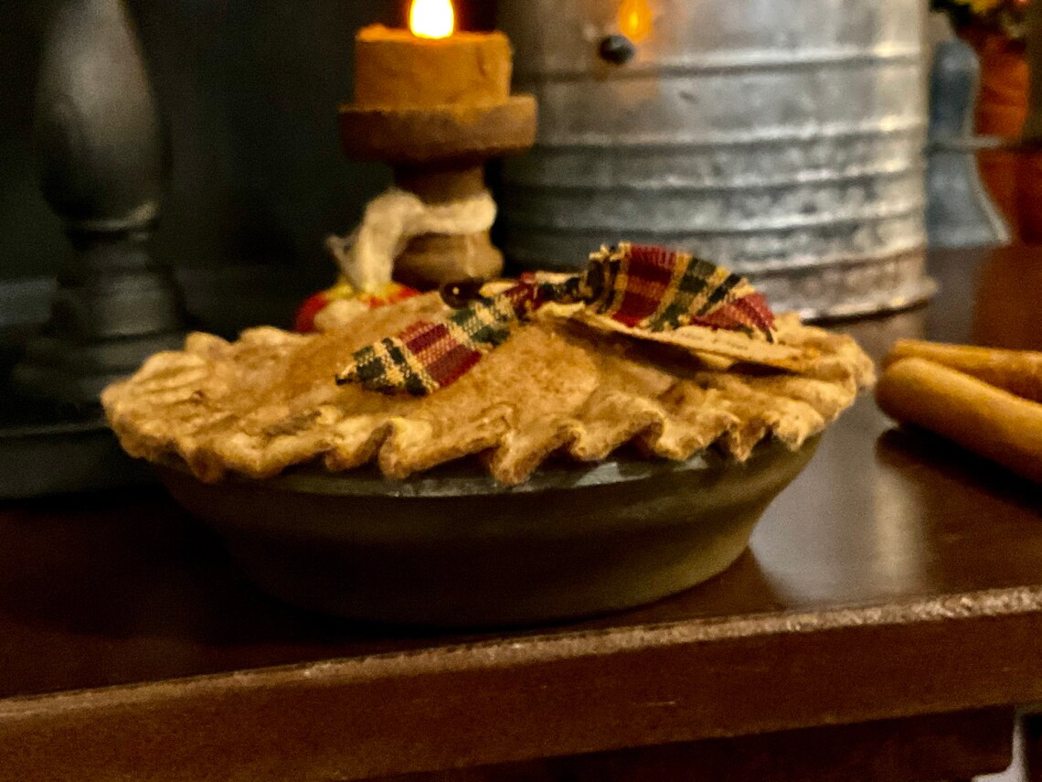 Primitive Faux Mini Apple Pie Tiered Tray Decor / Shelf Sitter - Etsy
