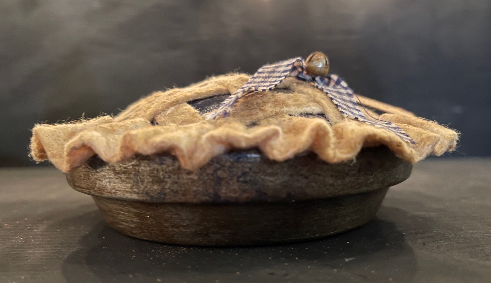 Primitive Fake Mini Blueberry Pie Tiered Tray Decor / Shelf Sitter / 5 ...