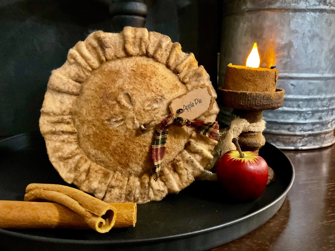 Primitive Faux Mini Apple Pie Tiered Tray Decor / Shelf Sitter - Etsy