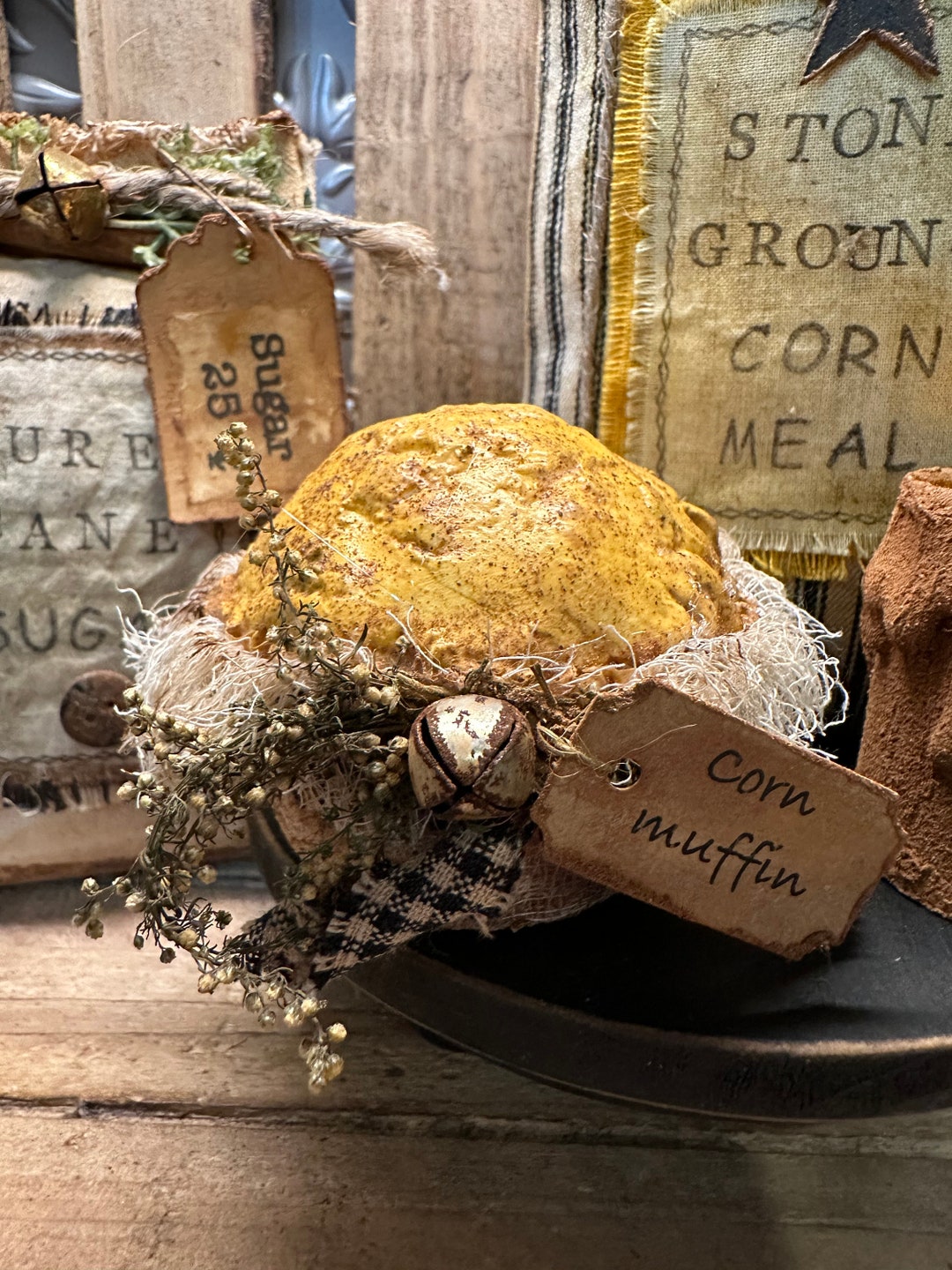 Primitive Fake Corn Muffin for Tiered Tray or Bowl Filler - Etsy