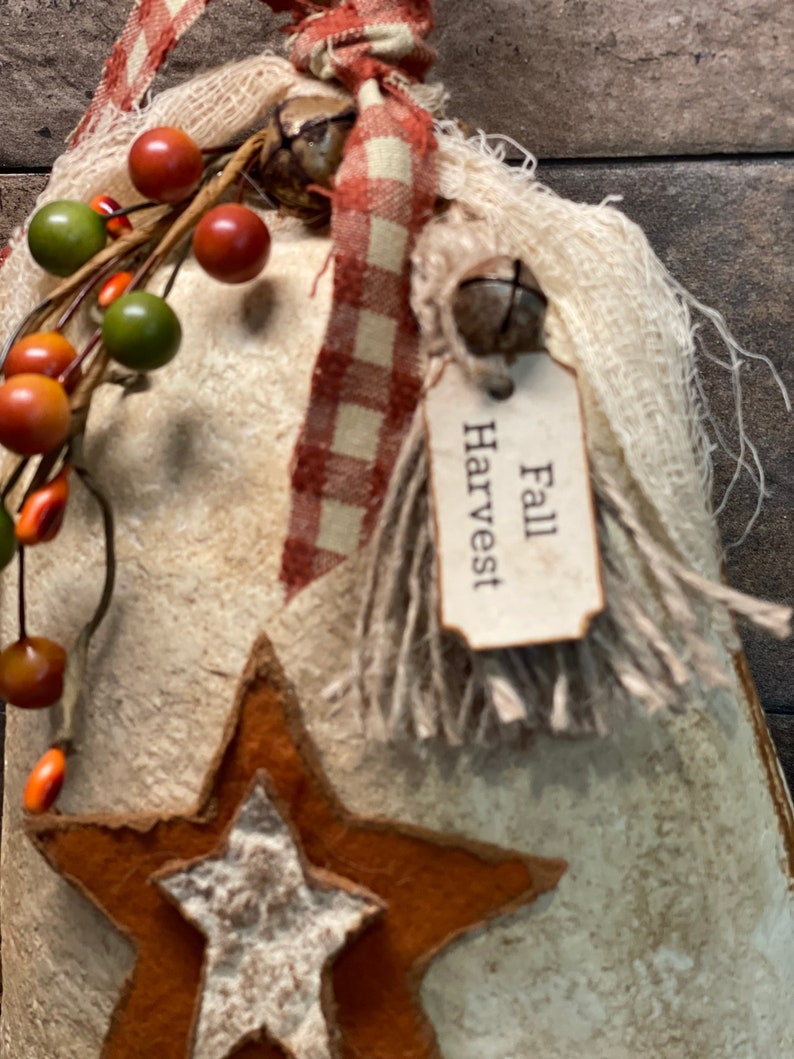 Primitive Harvest / Fall Large Antique White Pumpkin With | Etsy