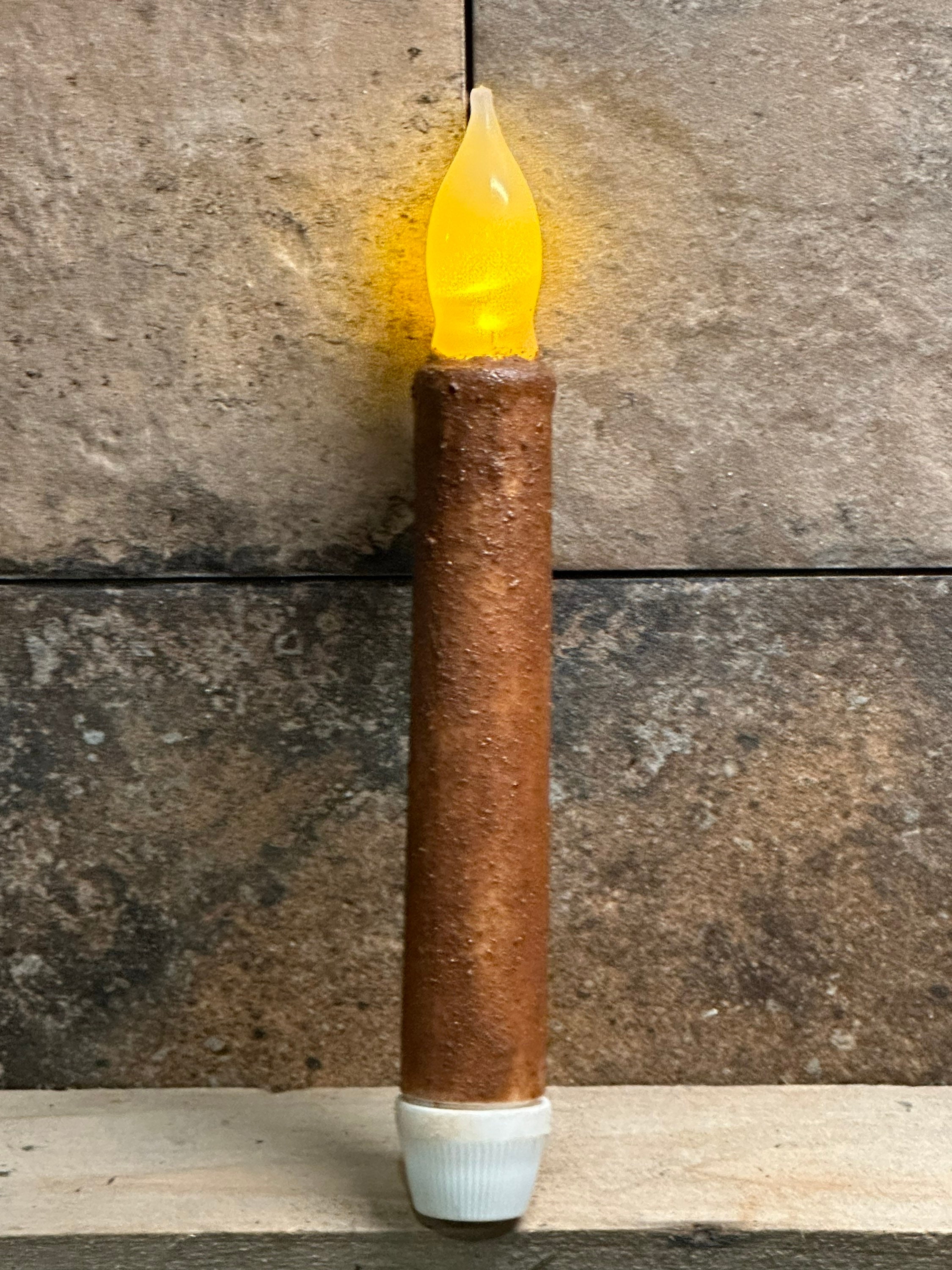 Primitive Pocket Taper Candle Holder (use Only Battery Operated LED ...