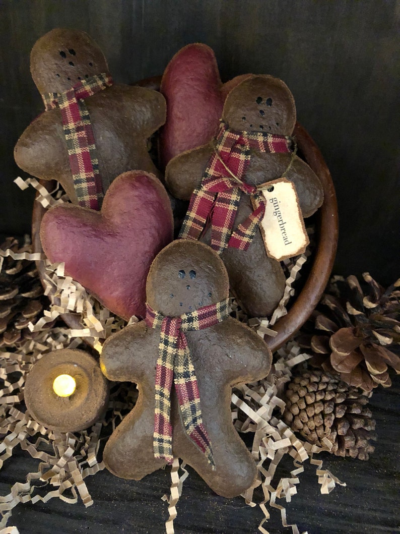 Primitive Christmas Gingerbread Man Bowl Fillers - Etsy