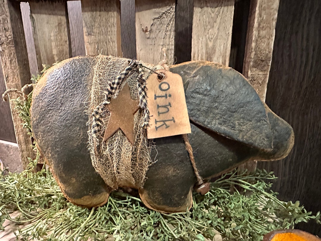 Primitive Pig Leaner/ Ornie/bowl Filler - Etsy